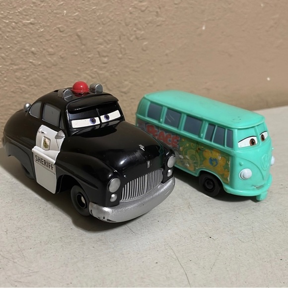 Toys | Disney Pixar Cars Lot 2 Mattel Sheriff Diecast Mcdonalds Toy ...